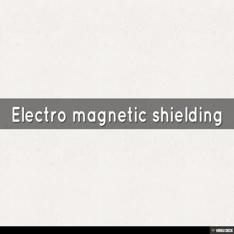 Electro magnetic shielding | PDF