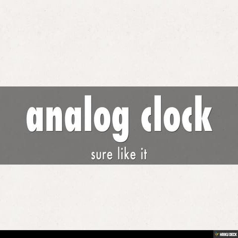 analog clock | PDF