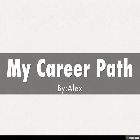 My Career Path | PDF