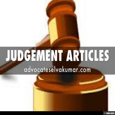 JUDGEMENT ARTICLES | PDF