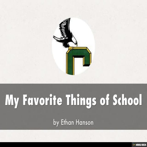 My Favorite Things of School | PPT