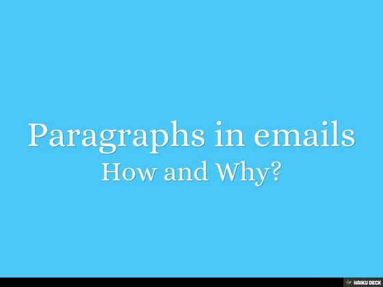 How to write paragraphs | PPT