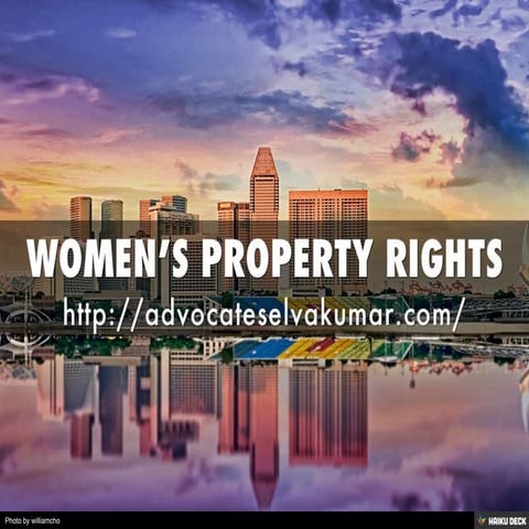 WOMEN’S PROPERTY RIGHTS | PPT