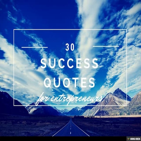 30 Inspirational Entrepreneurial Quotes | PDF
