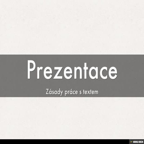Prezentace | PDF