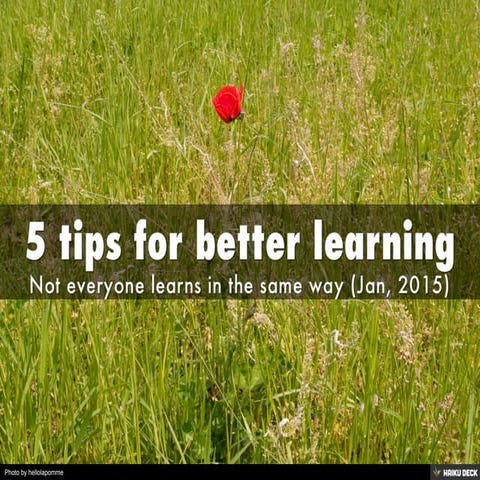 5 tips for better learning | PPT