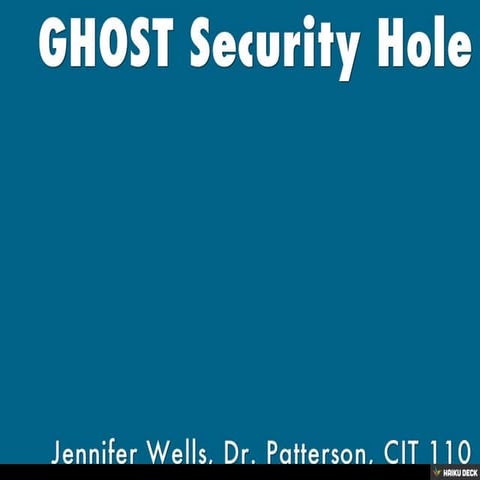 GHOST Security Hole | PPT