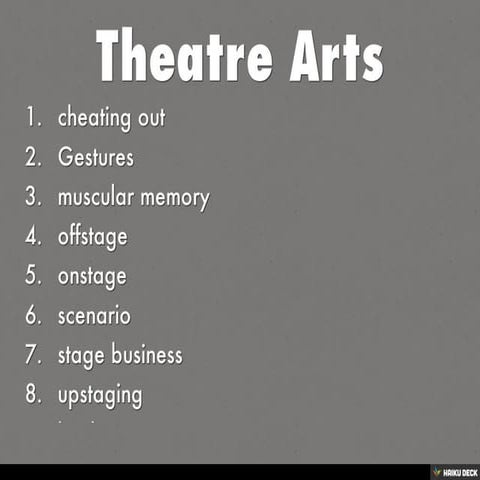 Theatre Arts | PPT