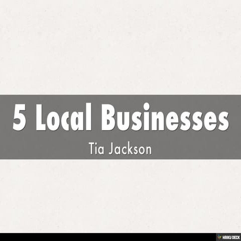 5 Local Businesses | PDF