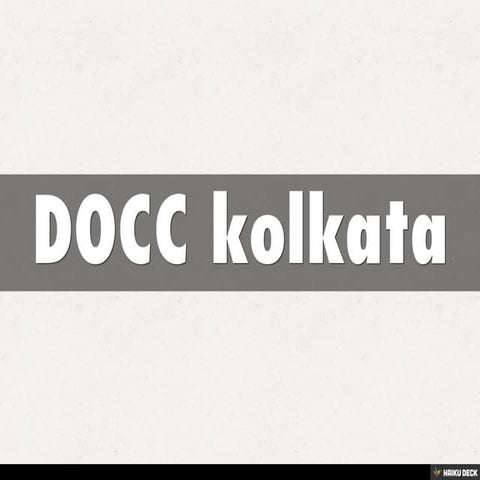 DOCC kolkata | PDF