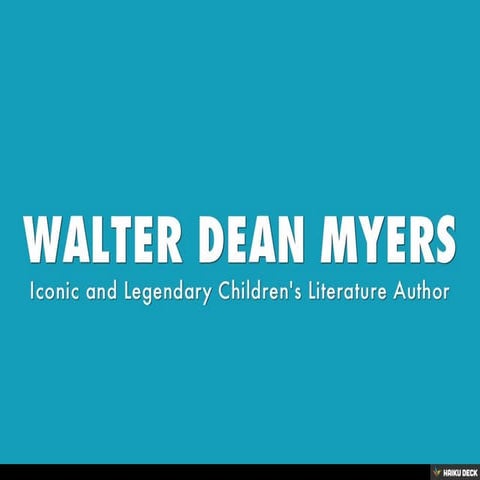 WALTER DEAN MYERS | PDF
