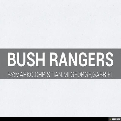 Bush Rangers | PDF | Poetry | Books and Literature