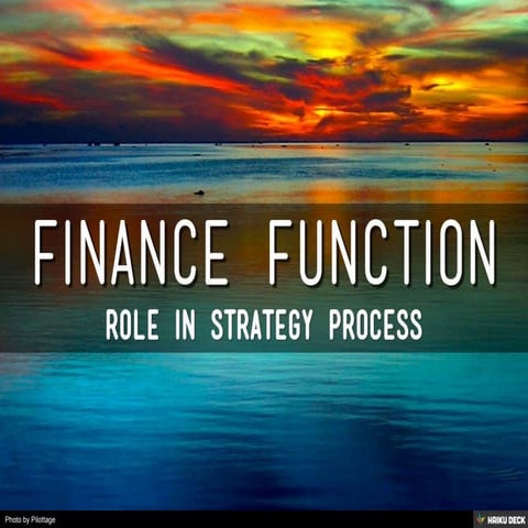 Finance Function - Role in Strategy Process | PDF | Photography | Arts ...