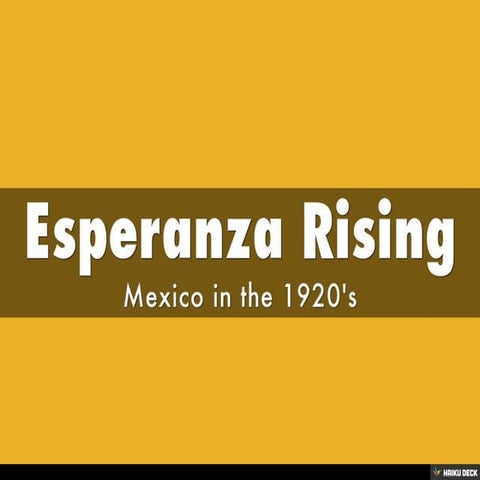 Esperanza Rising | PDF