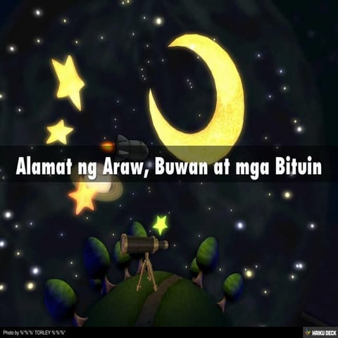 Alamat ng Araw, Buwan at mga Bituin | PDF