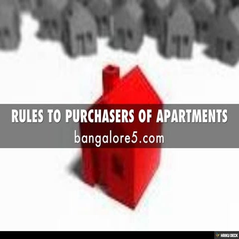 RULES TO PURCHASERS OF APARTMENTS | PPT