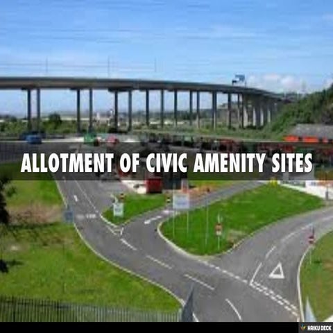 ALLOTMENT OF CIVIC AMENITY SITES | PDF