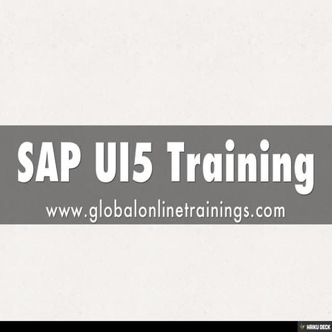 SAP UI5 Training | PDF