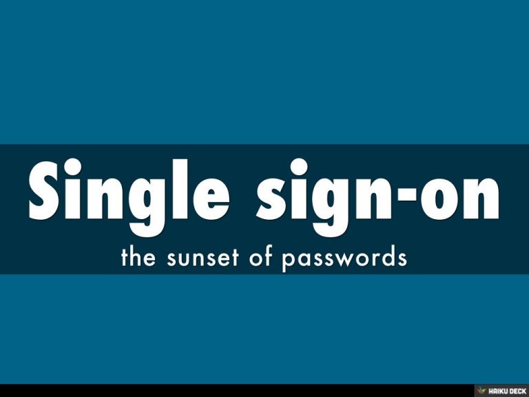 Single sign-on