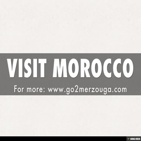 VISIT MOROCCO | PDF