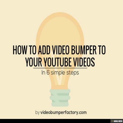 How To Add Video Bumper To YouTube | PDF