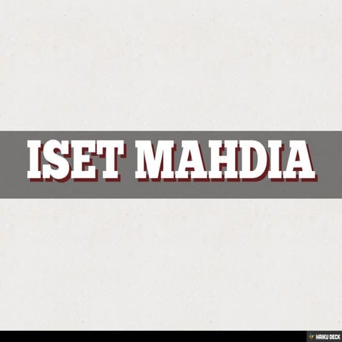 ISET MAHDIA | PDF
