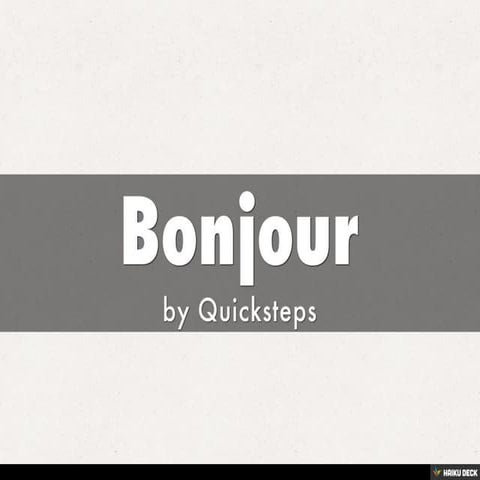 Bonjour | PDF