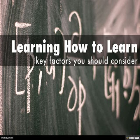 Learning How to Learn | PPT