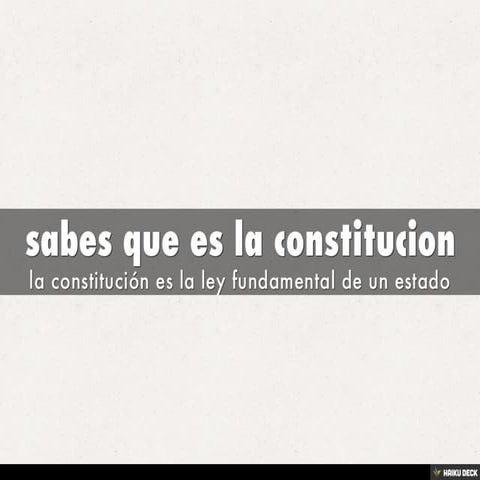 sabes que es la constitucion | PDF