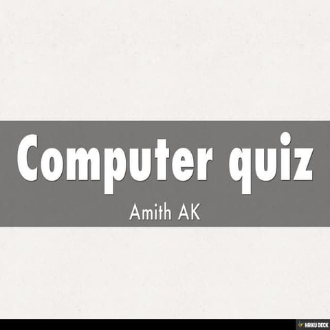 Computer quiz | PDF