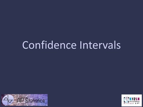 Constructing The Confidence Interval Ppt