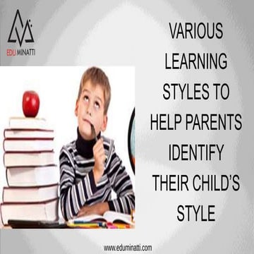 VARIOUS LEARNING STYLES TO HELP PARENTS IDENTIFY THEIR CHILD’S STYLEA-9 ...