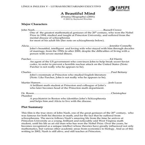 A Beautiful Mind | PDF