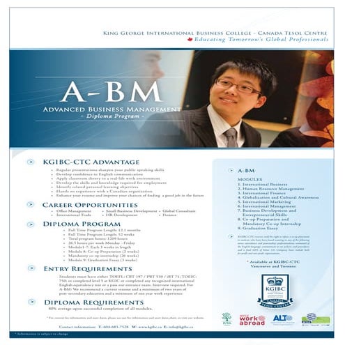 Advanced Business Management - KGIBC | PDF