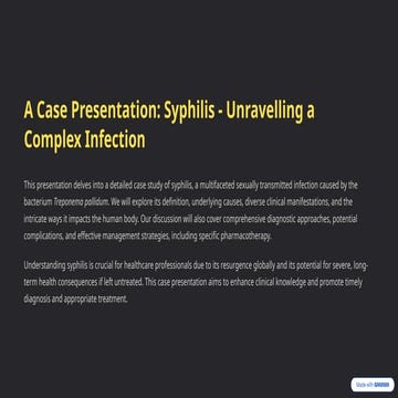 Syphilis | PPTX