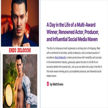 A Day in the Life of a Multi-Award Winner, Renowned Actor, Producer ...