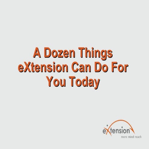 A Dozen Things | PPT