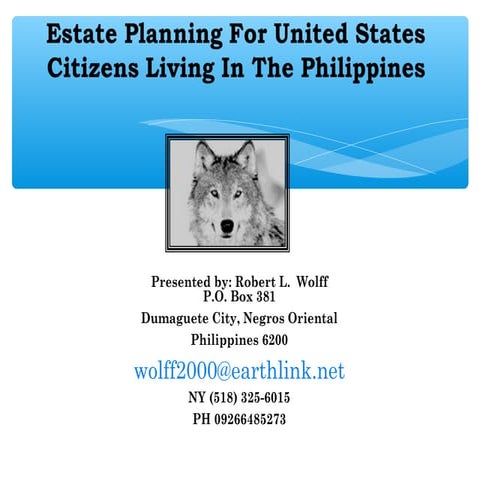 A est. planning - for us citizens final modified | PPT