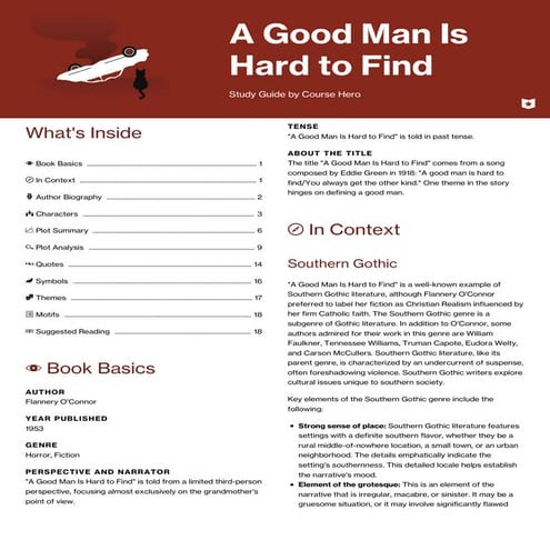 A Good Man Is Hard To Find By Flannery O Connor