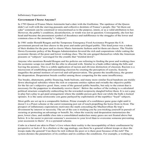 Government Cheese Anyone | PDF