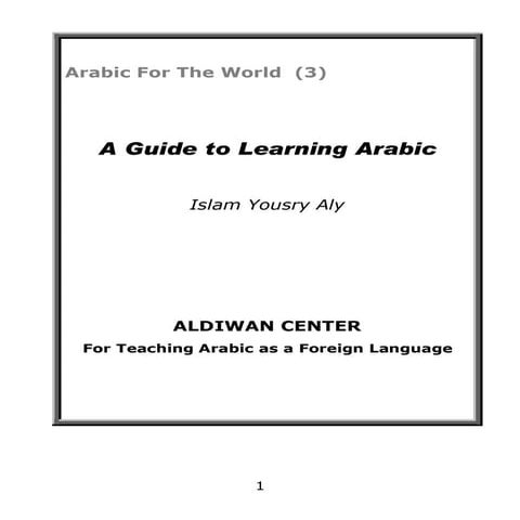 A guide to_learning_arabic | PDF