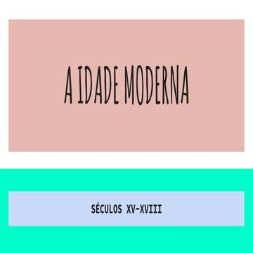 A Idade Moderna | PPT