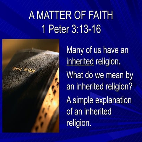 A Matter of Faith | PPT