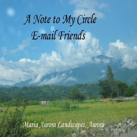 A Note To My Circle Of E Mail Friends | PPT