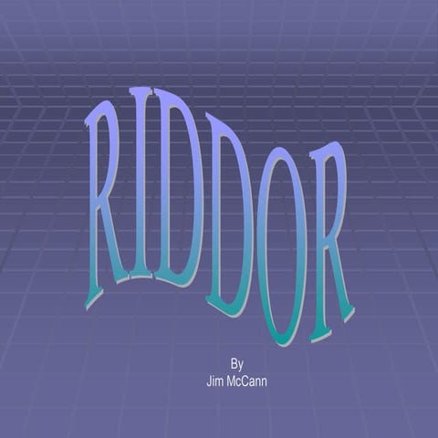 A Part 12 What Is Riddor By J Mc Cann | PDF
