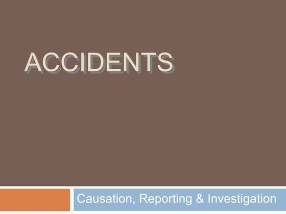 Theories of accident causation | PPT