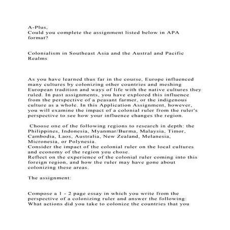 A-Plus,Could you complete the assignment listed below in APA forma.docx