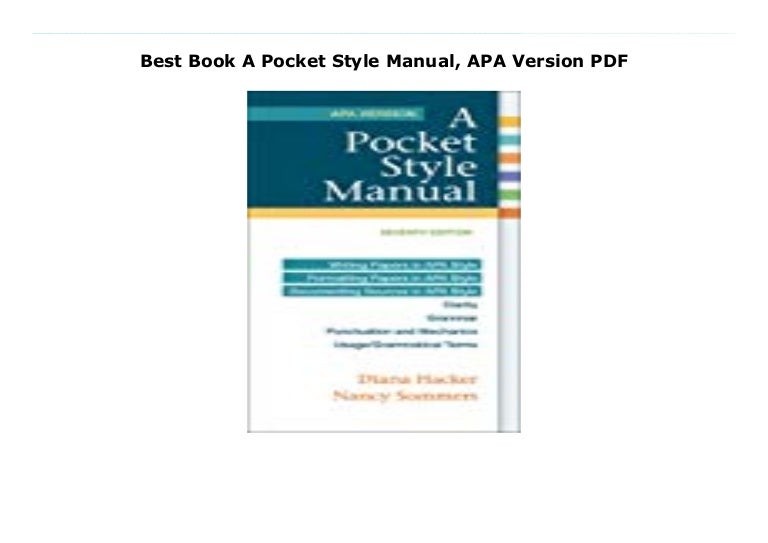 a pocket style manual apa version