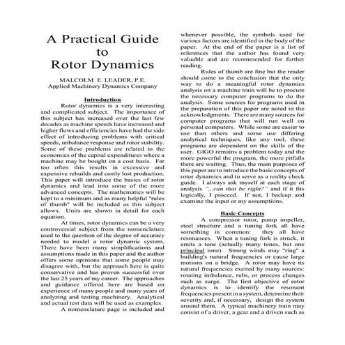 A practical-guide-to-rotor-dynamics | PDF