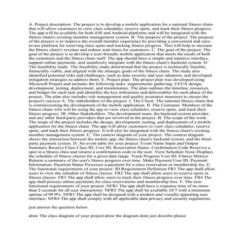 A- Project description- The project is to develop a mobile application.docx